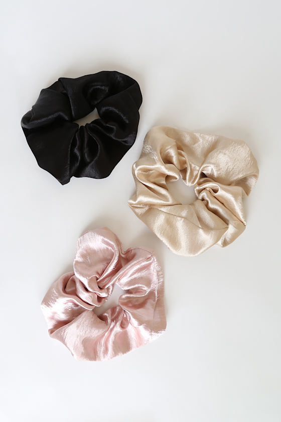 Satin Scrunchies - Scrunchie Set - Oversized Satin Scrunchies - Lulus