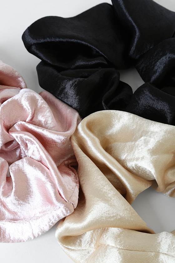 Satin Scrunchies - Scrunchie Set - Oversized Satin Scrunchies - Lulus