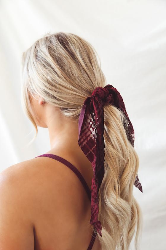 Velvet Scrunchie Set - Burnout Velvet Scrunchie - Ponytail Holder - Lulus