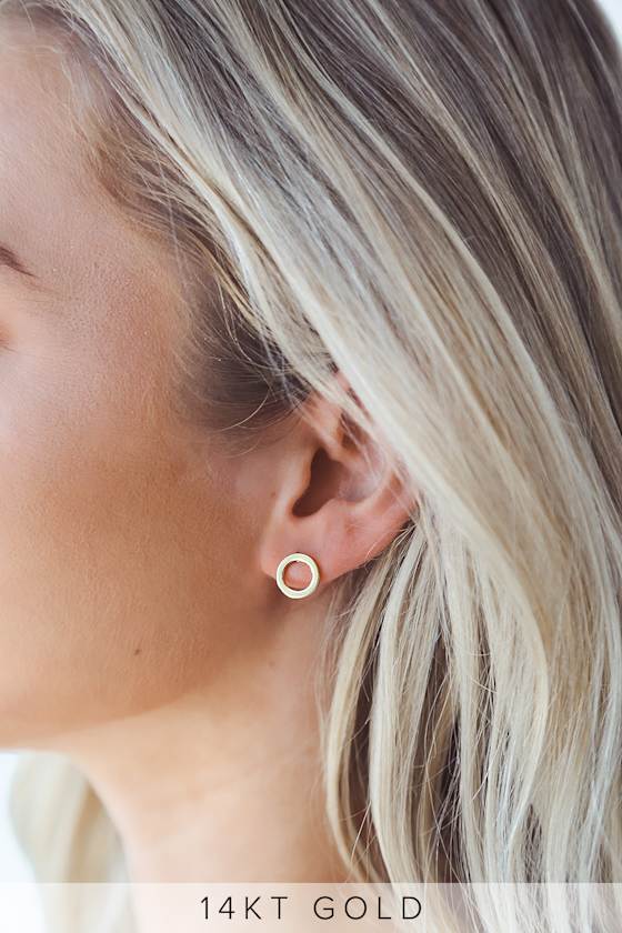 Gold Earring Set - Stud Earring Set - 14KT Gold Earring Set - Lulus