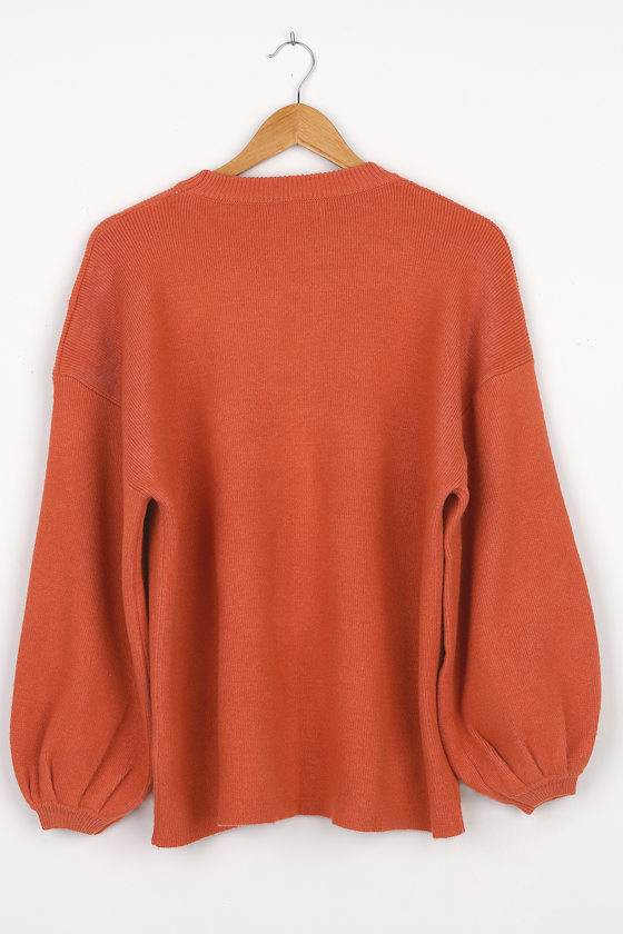 Rust Orange Sweater - Oversized Sweater - Tunic Sweater - Lulus