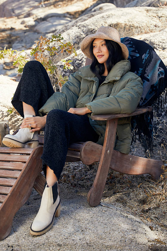 Free People Weekender - Olive Green Jacket - Quilted Jacket - Lulus