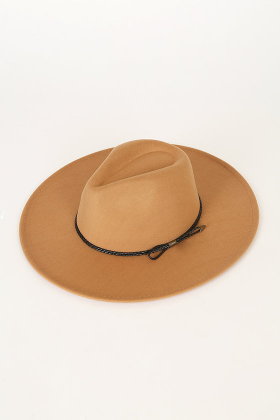 Camel Fedora Hat - Wide Brim Hat - Structured Hat - Lulus