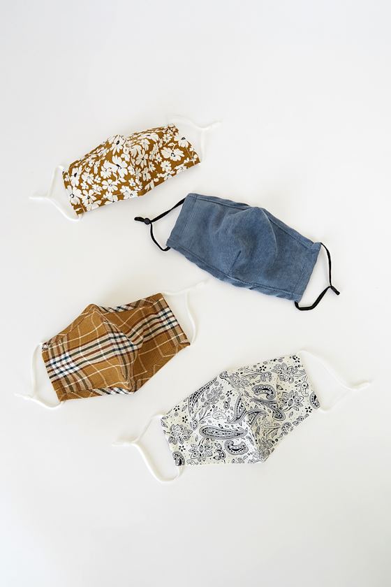 Face Mask Set - Reusable Face Masks - 4 Pack Face Mask - Lulus
