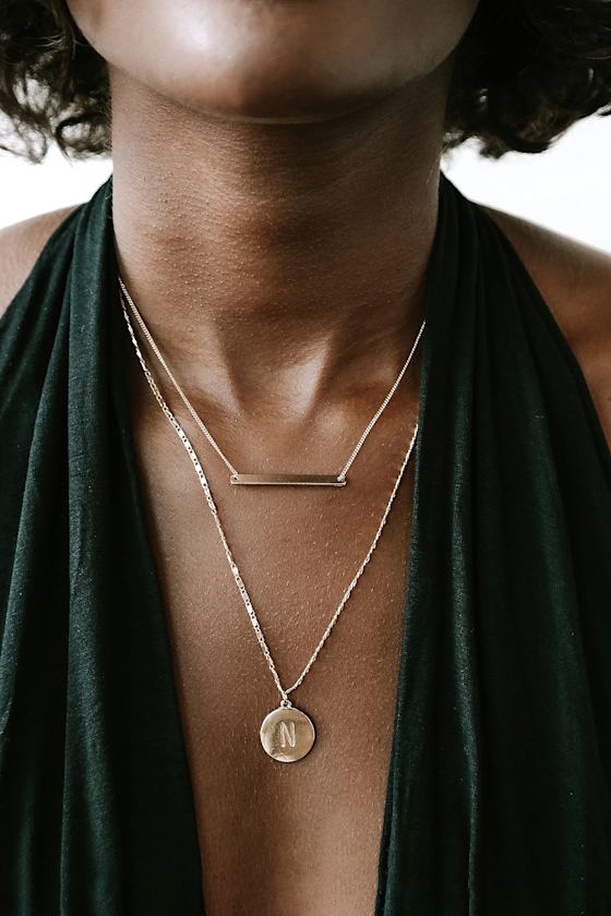 N Initial Necklace - Charm Necklace - 14KT Gold Layered Necklace - Lulus