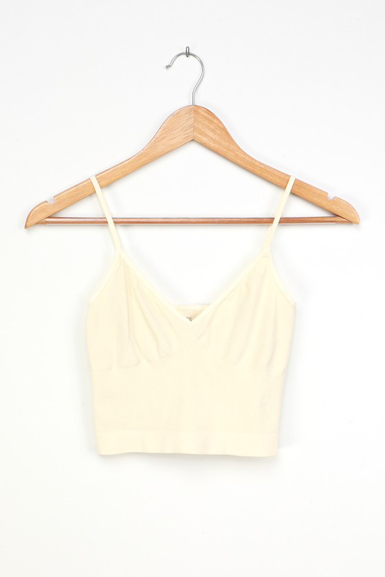 Ivory Brami Top - V-Neck Bralette - Ivory Bra Top - Lulus