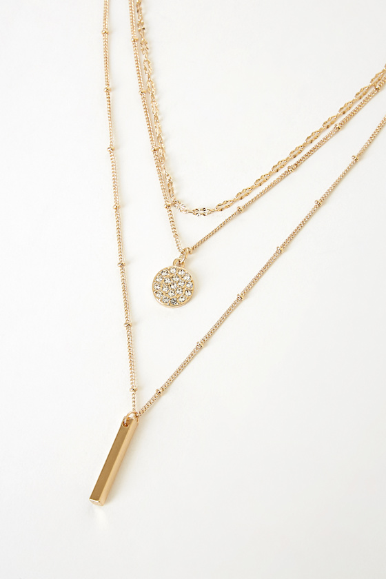 Gold Necklace - Gold Layered Necklace - Bar Necklace - Lulus Gold Necklace - Gold Layered Necklace - Bar Necklace - Lulus