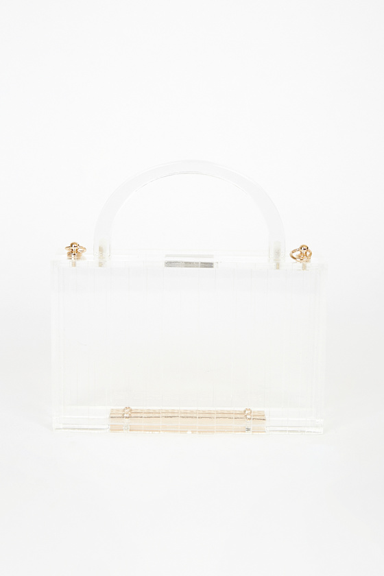 Clear Acrylic Handbag - Box Handbag - Lucite Purse - Lulus