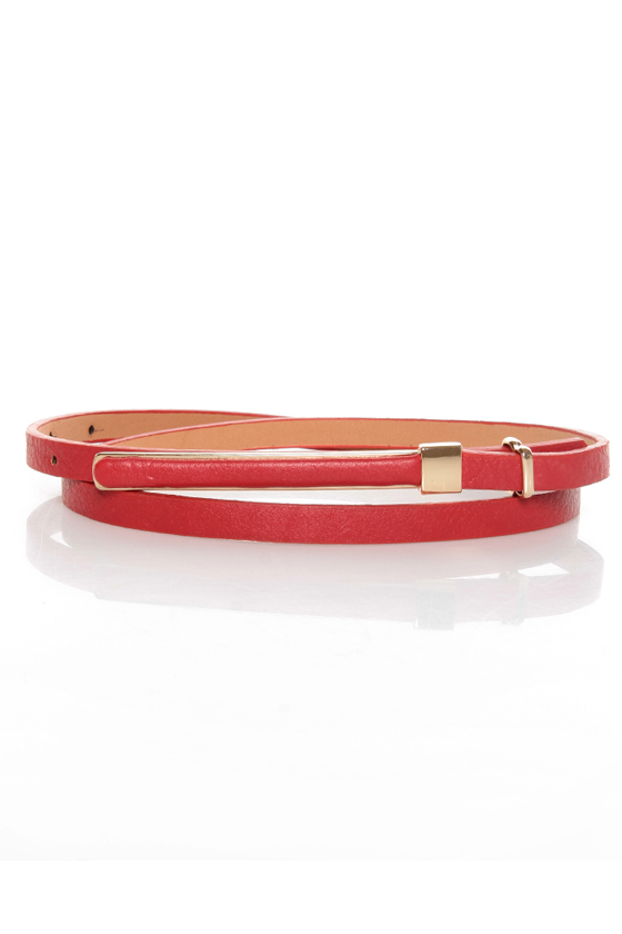 Chic Red Belt - Skinny Belt - Leather Belt - $17.00 - Lulus