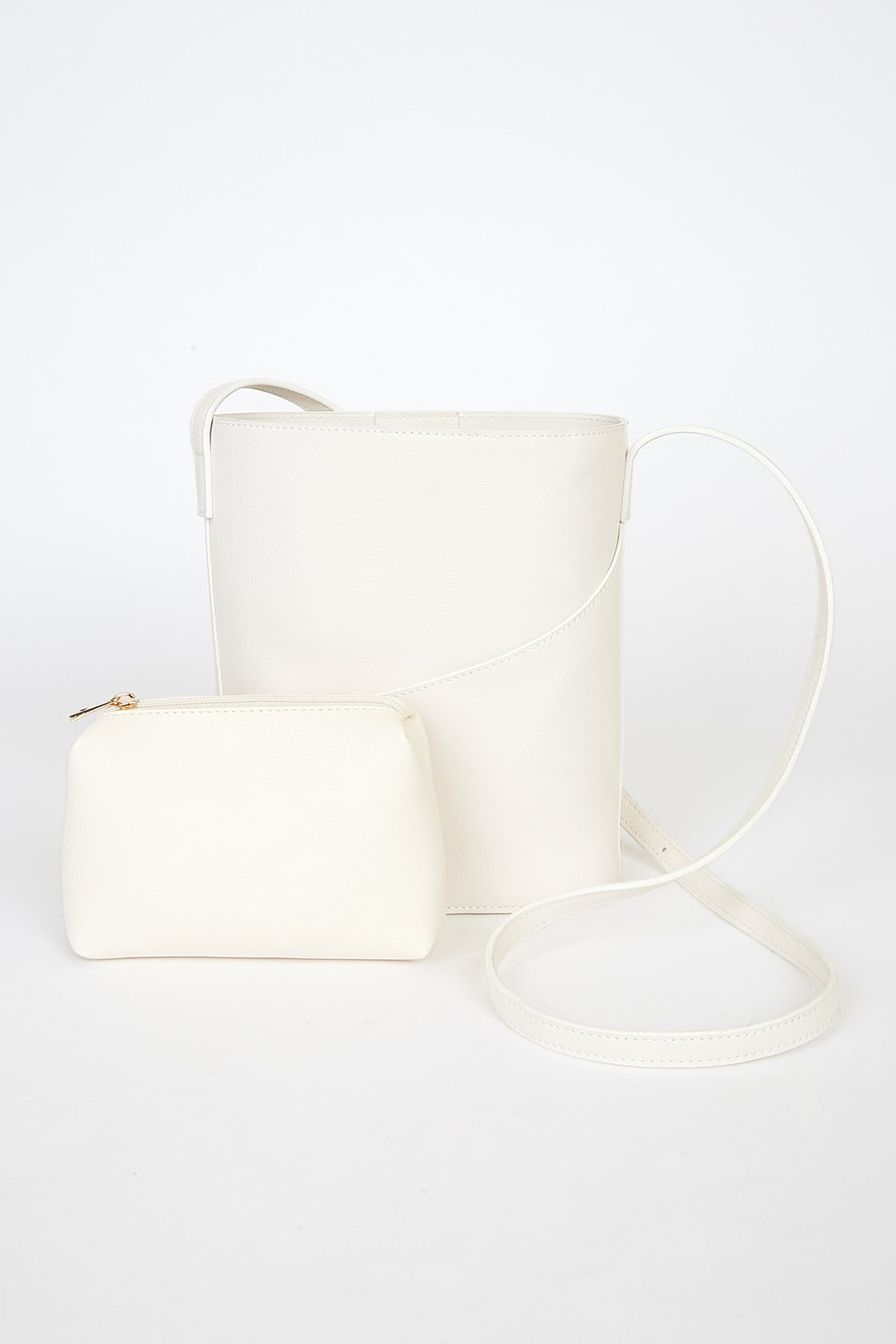 Off White Bucket Bag - Vegan Leather Purse - Crossbody Purse - Lulus