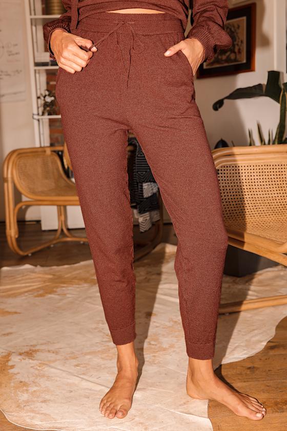 Rust Red Joggers - Drawstring Joggers - Lounge Pants - Lulus