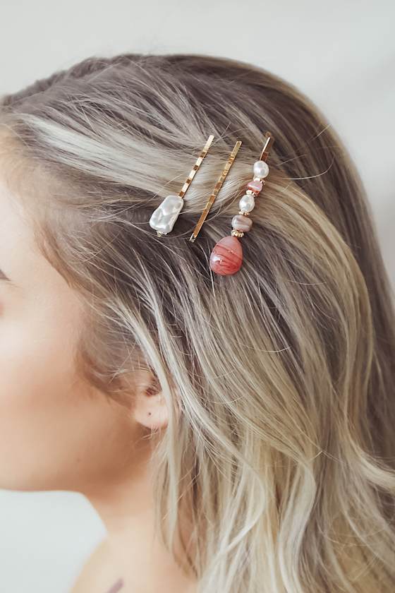 Gold Hair Pin Set - Freshwater Pearl Hair Pins - Bobby Pin Set - Lulus