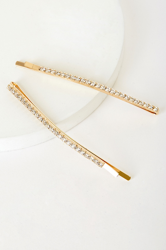Chic Gold Hairpins - Rhinestone Hair Pin Set - Bobby Pin Set - Lulus