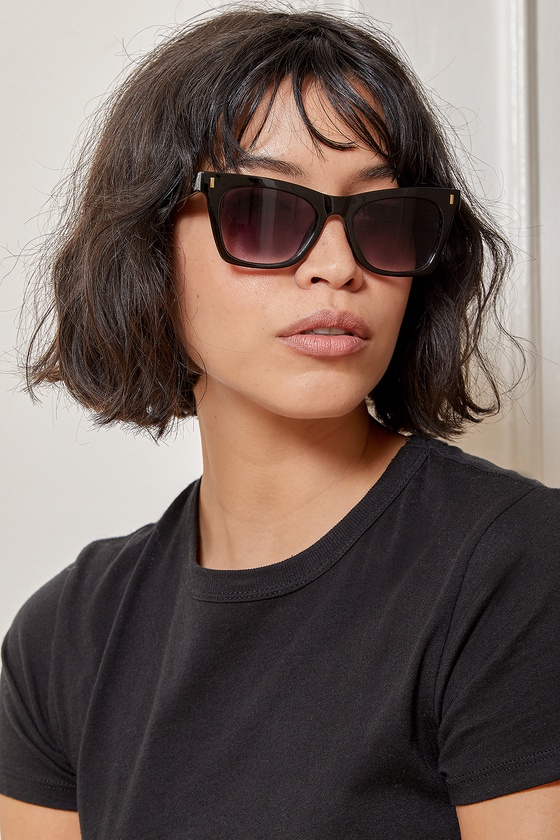 Rad Black Square Sunglasses Skinny Sunnies Small Sunglasses Lulus