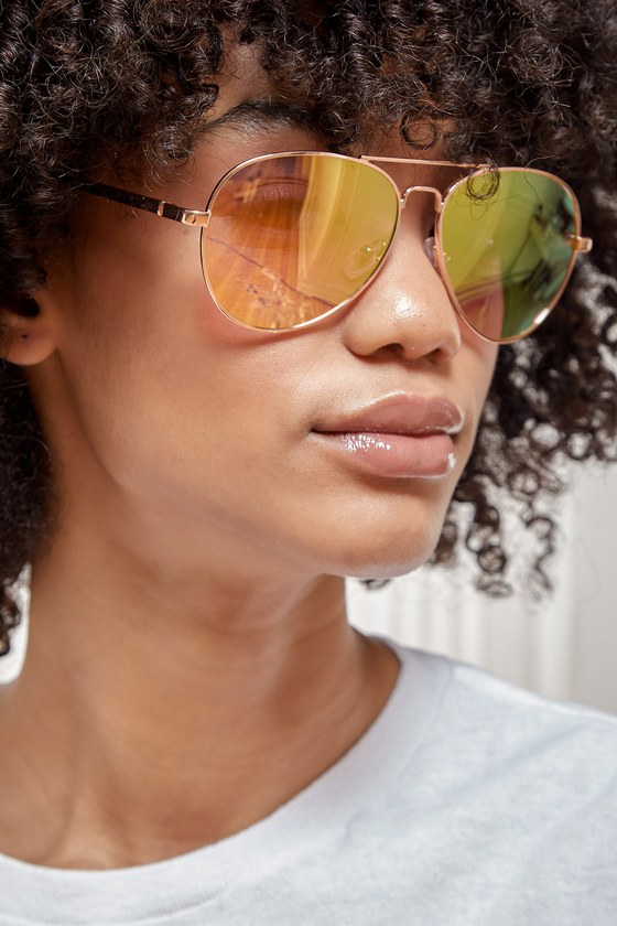 Rose Gold Aviator Sunglasses Aviators Wire Aviators Sunnies Lulus