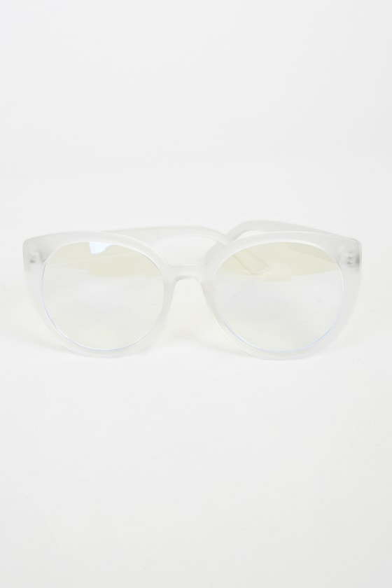 Frosted Glasses Blue Light Glasses Round Fashion Glasses Lulus