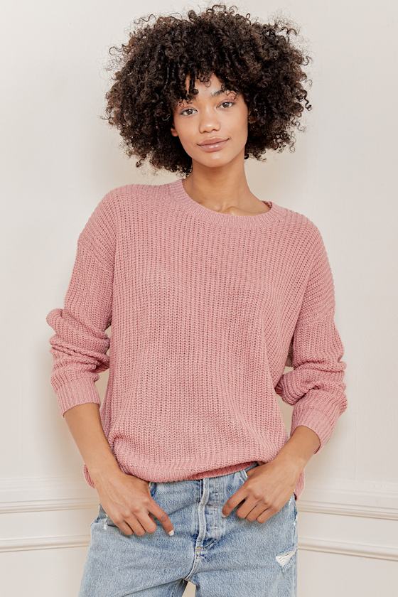 Pink Sweater - Light Pink Pullover - Crew Neck Sweater - Lulus