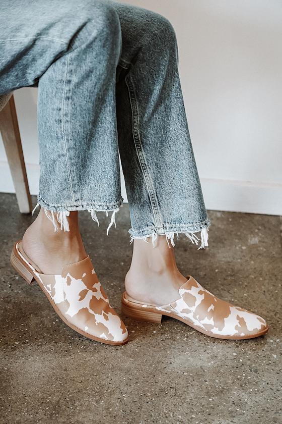 BC Footwear Look At Me - Cow Print Shoes - Cow Print Mules - Lulus