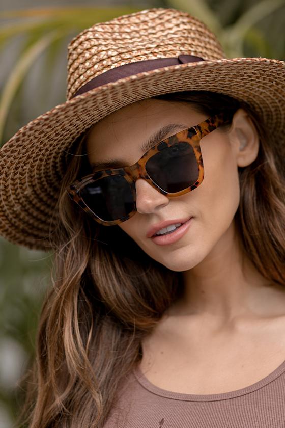 Brown Tortoise Sunglasses - Retro Sunglasses - Brown Sunnies - Lulus