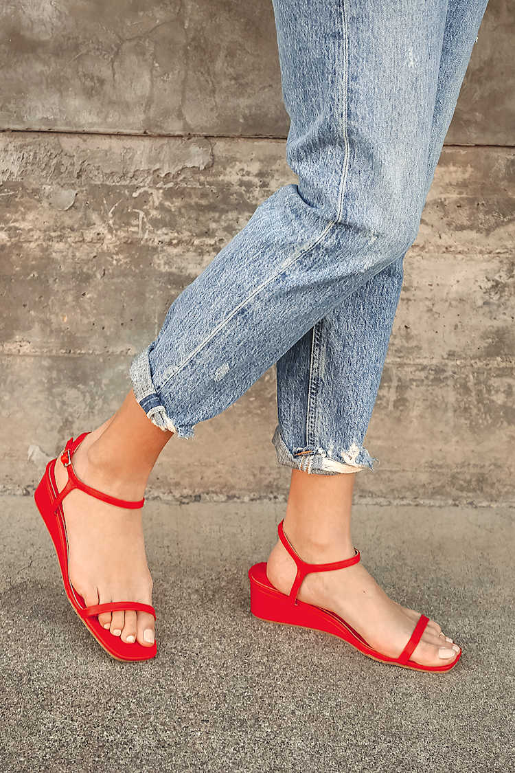 Red Heels Wedges