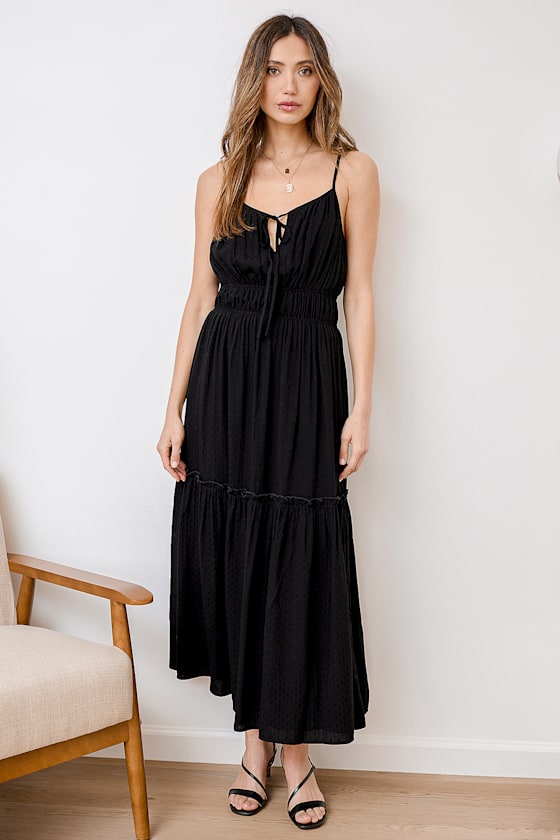Black Maxi Dress Tiered Maxi Dress Maxi Sundress Lulus