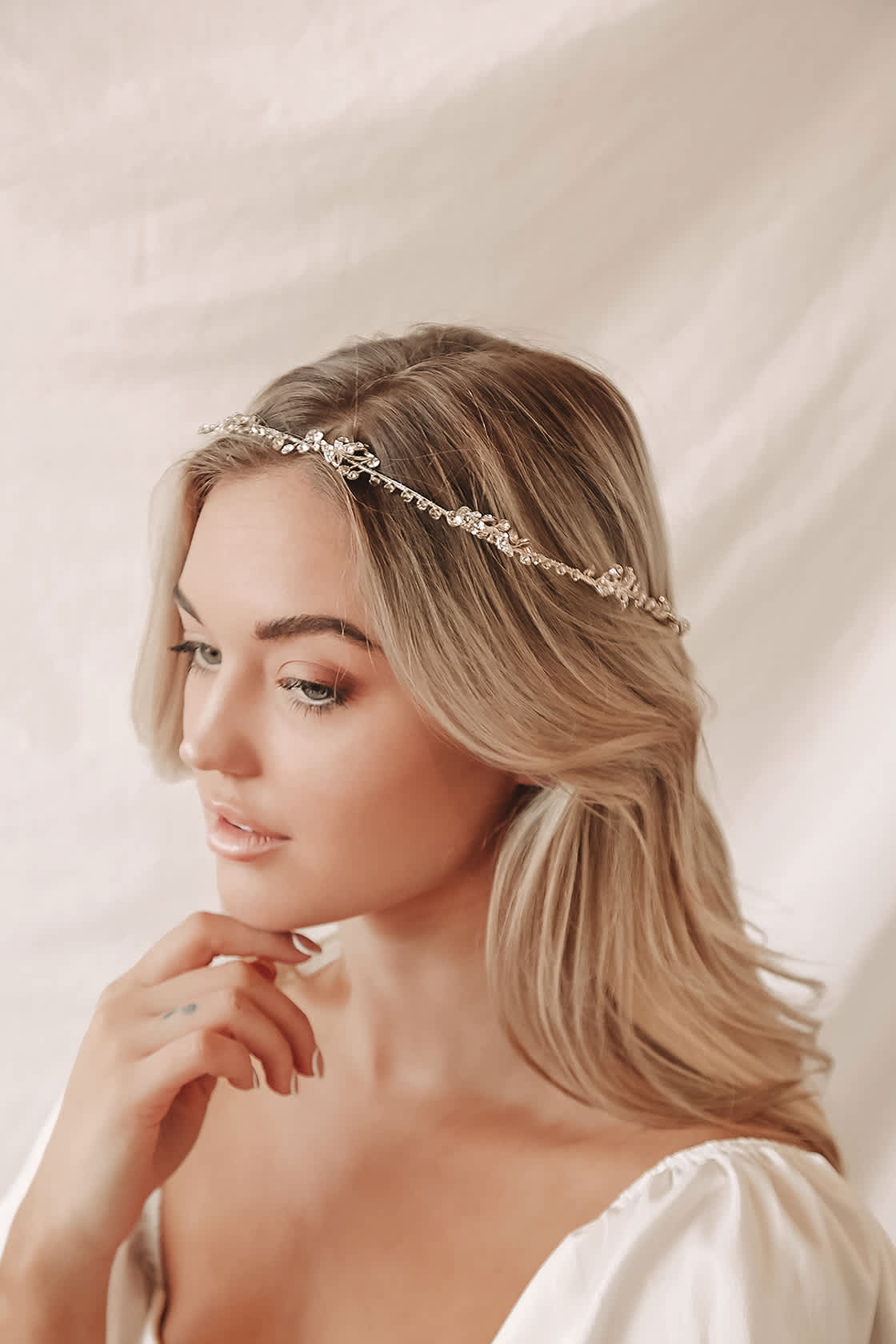 Silver Rhinestone Headband - Beaded Wire Headband - Bridal Halo - Lulus