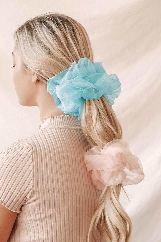 Scrunchie Set - Organza Scrunchies - Two Oversized Scrunchies - Lulus