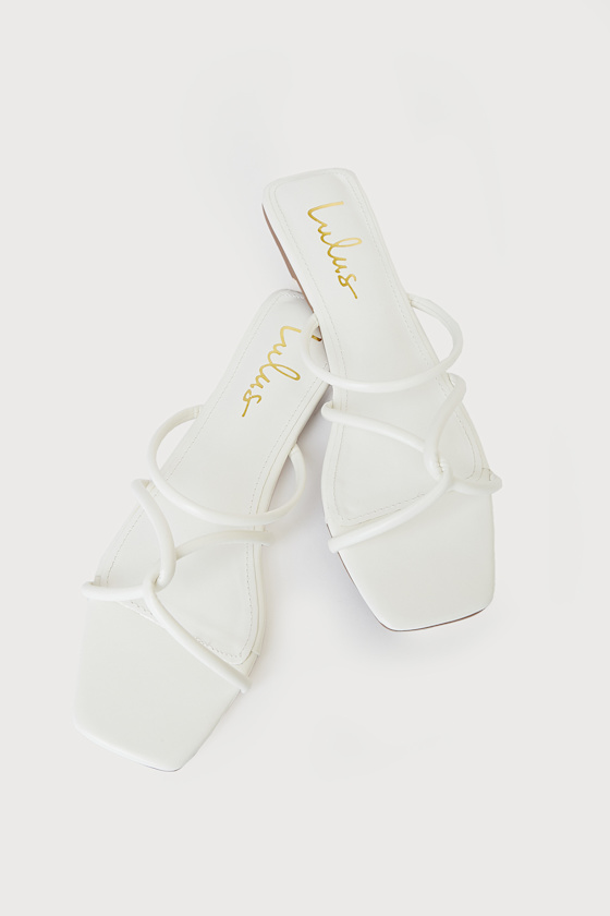 Cute White Sandals - Flat Sandals - Slide Sandals - Lulus