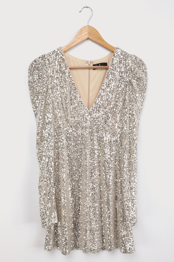 Silver Sequin Dress Sequin Dress Long Sleeve Sequin Dress Lulus