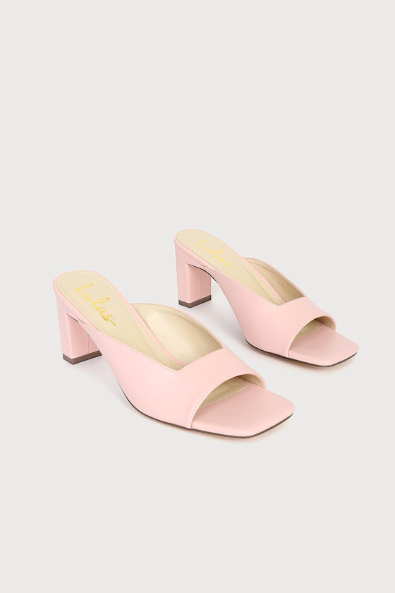 Pink Heels - Square Toe Heels - High Heel Sandals - Lulus