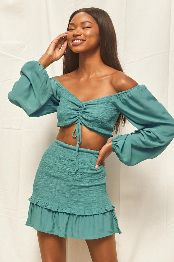 Green Mini Dress - Two-Piece Dress - Bodycon Mini Dress - Lulus