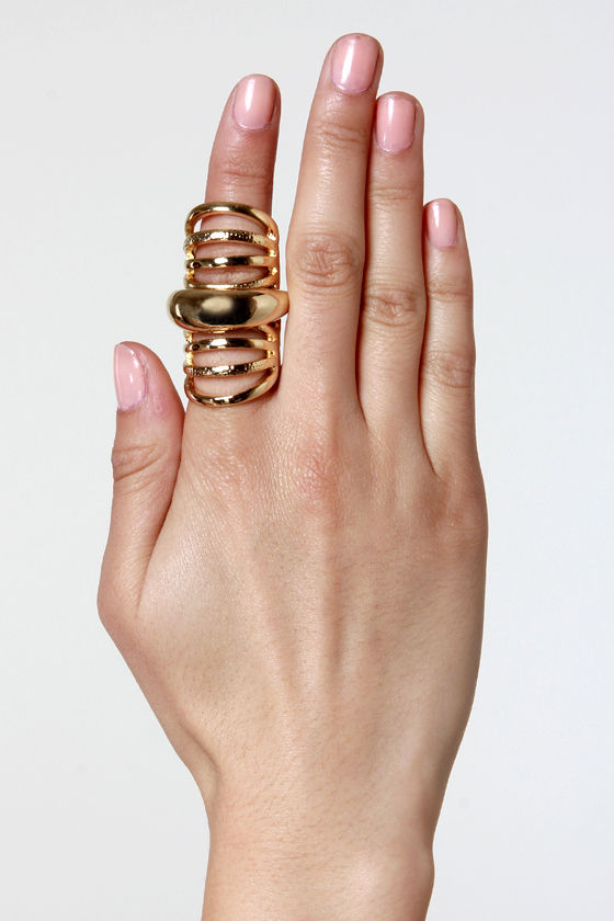 Cool Knuckle Ring - Armor Ring - Gold Ring - Shield Ring - $14.00 - Lulus