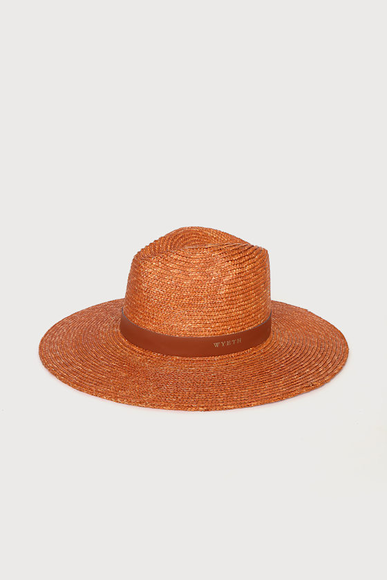 Wyeth Kamryn Rust Hat - Straw Panama Hat - Woven Straw Hat - Lulus