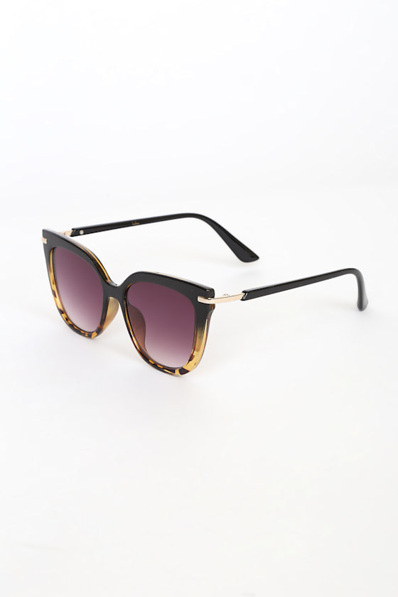 Brown Tortoise Sunglasses - Sunnies - Angular Sunglasses - Lulus