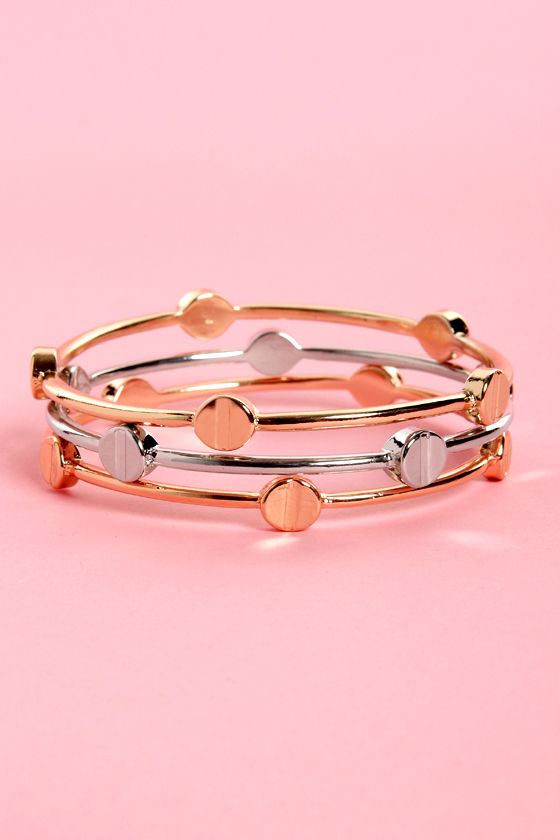 Versatile Bangle Set - Metallic Bangle Set - Screw Bangle Set - $13.00 ...
