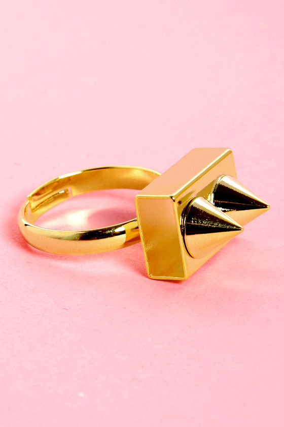 Cute Stud Ring - Gold Ring - Spike Ring - $10.00 - Lulus
