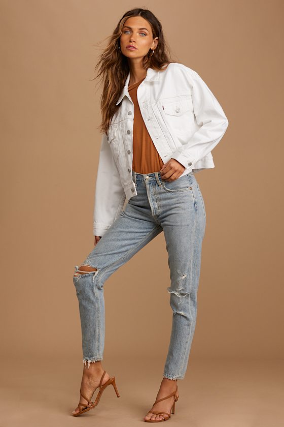 Levi's New Heritage - White Denim Jacket - Trucker Jacket - Lulus