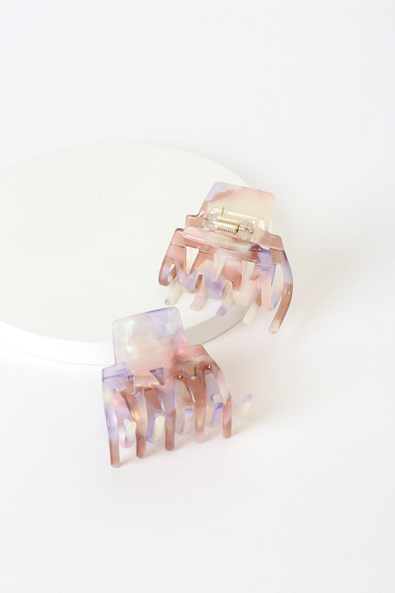 Pink Hair Clips - Hair Clip Set - Pink Claw Clips - Lulus