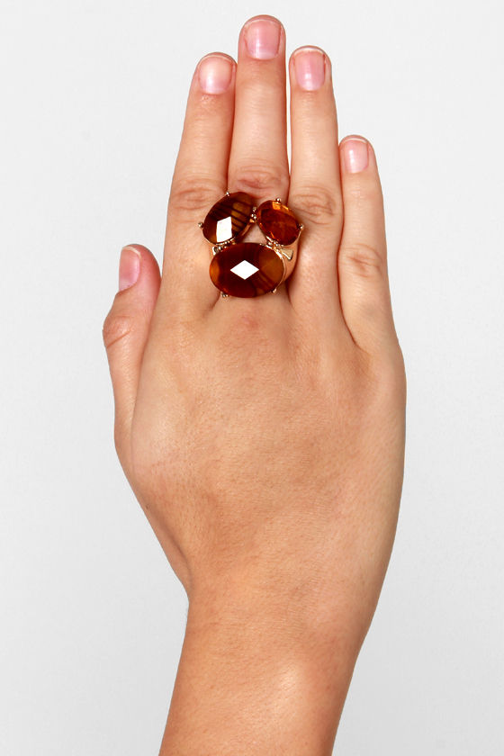 Large Gold Ring - Stretch Ring - Citron Ring - $15.00 - Lulus