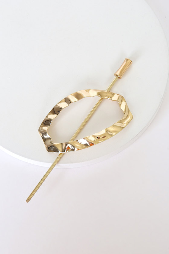 Gold Hairpin - Hammered Hairpin - Hair Barrette - Stick Barrette - Lulus
