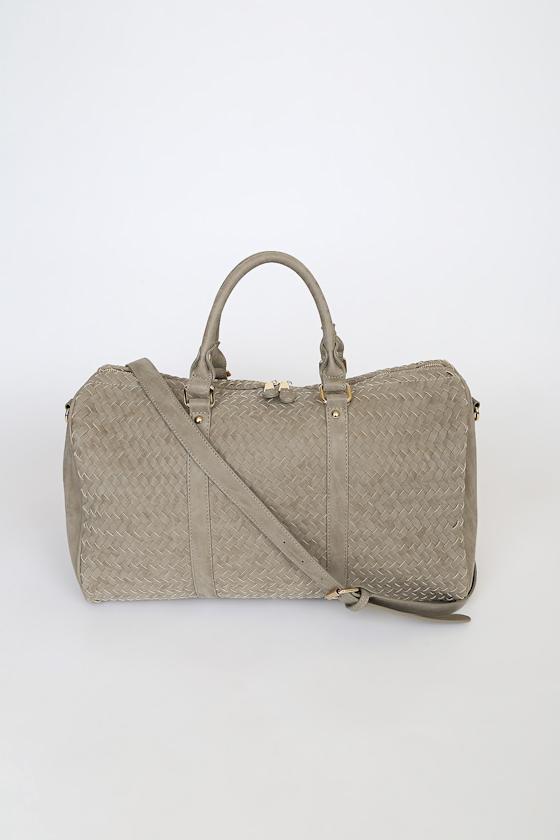 Taupe Bag - Woven Bag - Weekender Bag - Duffel Bag - Lulus