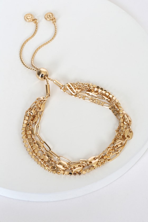 Gold Chain Bracelet - Layered Bracelet - Trendy Gold Jewelry - Lulus