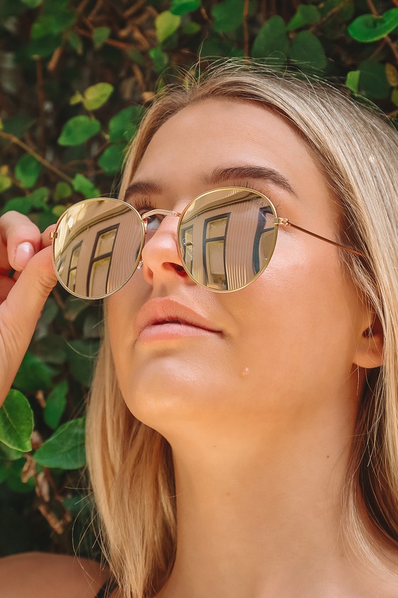 I Sea London Rose Gold Sunglasses Round Sunglasses Sunnies Lulus