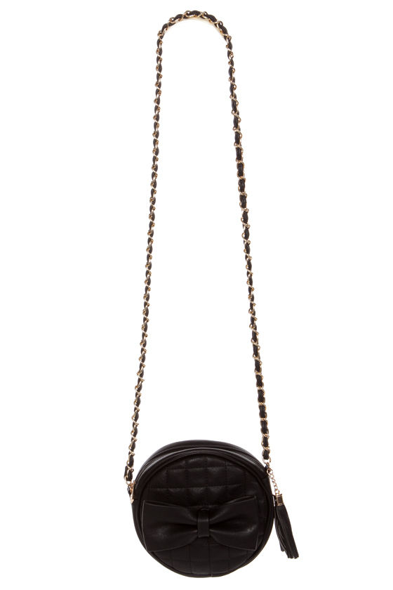 Cute Round Purse - Quilted Purse - Black Purse - Vegan Purse - $32.00 ...