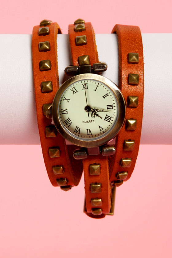 Cute Tan Watch - Studded Watch - Wraparound Watch - $33.00 - Lulus