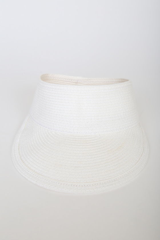 White Visor - Straw Visor - Woven Visor - Sun Visor - Sun Hat - Lulus