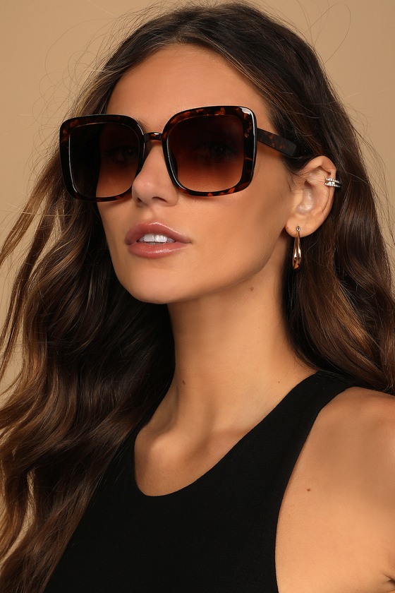 Brown Sunglasses Square Sunglasses Tortoise Sunglasses Lulus