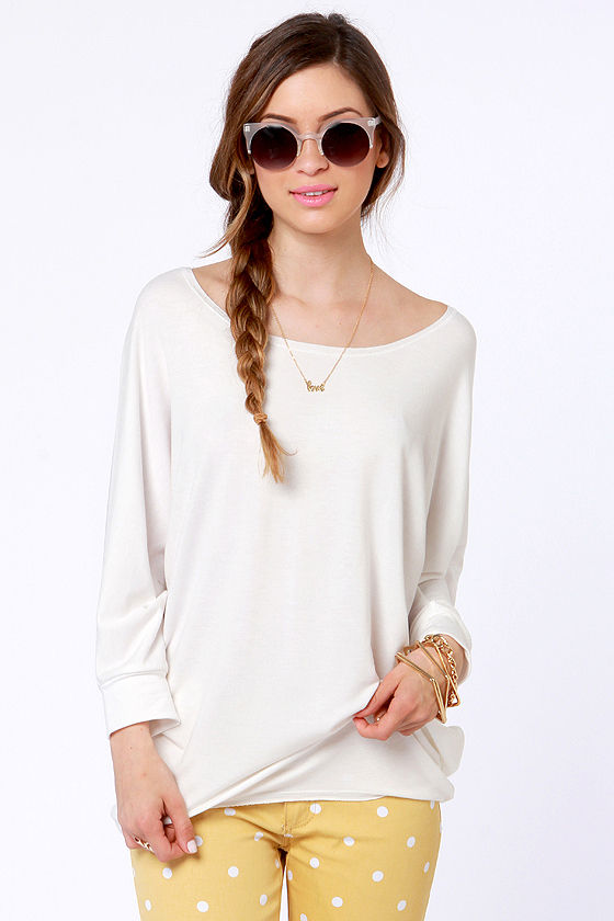 Cute Ivory Top - Oversized Top - White Top - $31.00 - Lulus