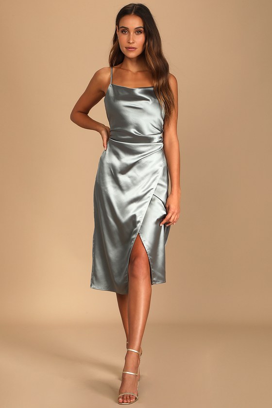 Lulus Hollywood Woman Forest Green Satin Midi Dress Factory Sale ... Lulus Hollywood Woman Forest Green Satin Midi Dress Factory Sale ...