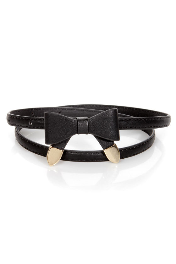 Cute Bow Belt - Skinny Belt - Black Belt - $9.00 - Lulus